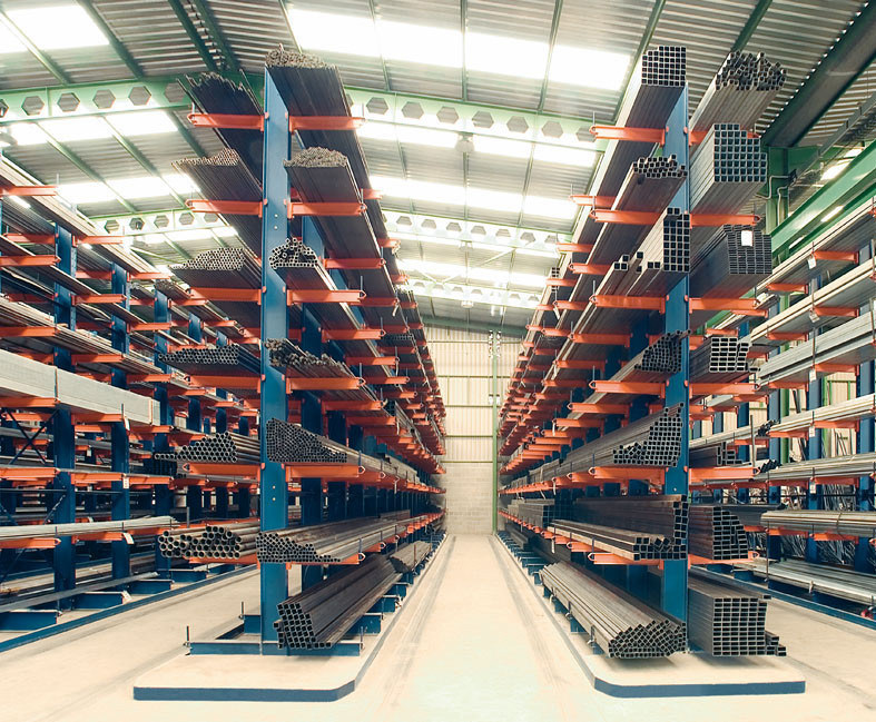 Double Side Vertical Cantilever Storage Racks Shelves for Long Pipes ...