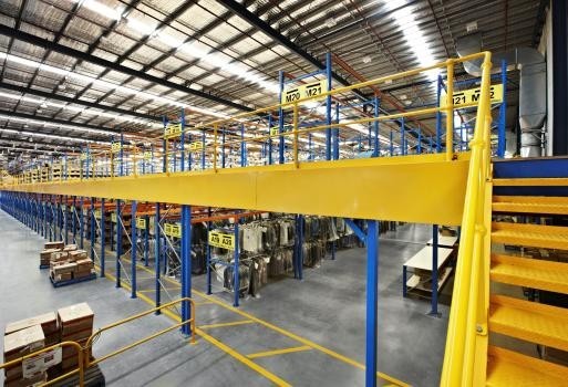 Industrial Multi-level Mezzanine Floor Racking 500kg/sqm Warehouse ...