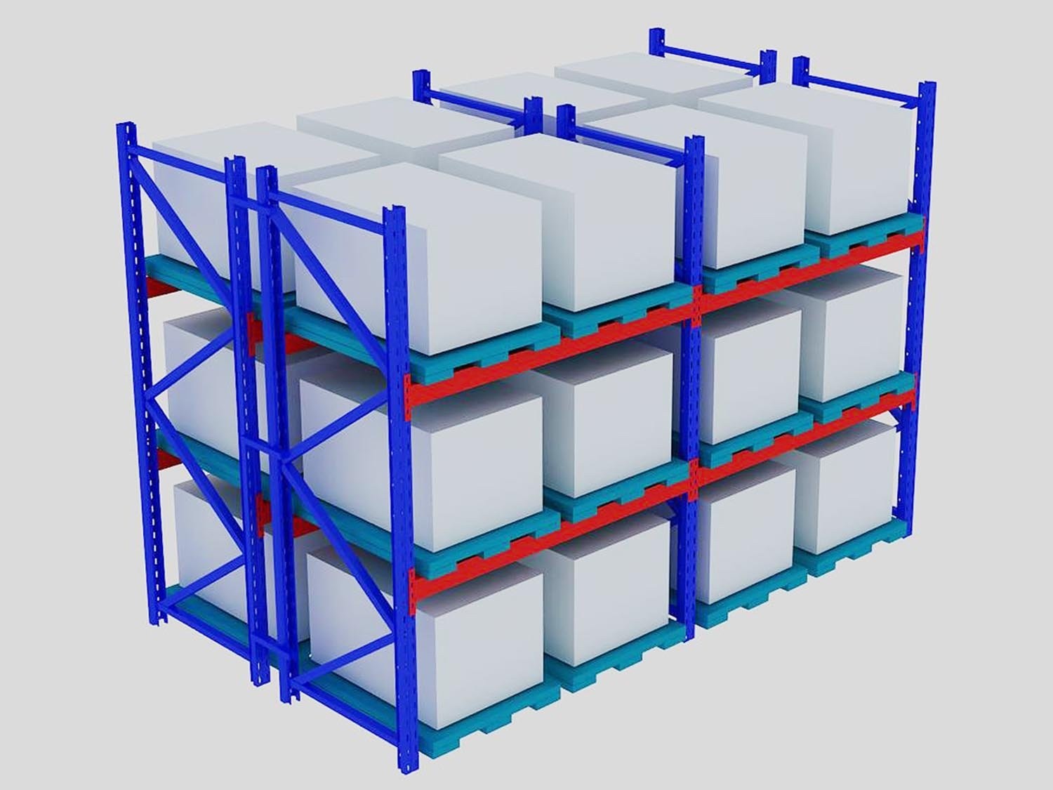 Heavy Duty Selective Pallet Racking System , Warehouse Pallet Storage ...