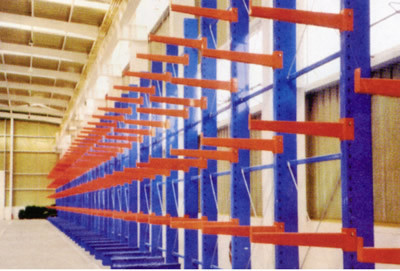 Warehouse 12m Modular Cantilever Storage Racks , Customized Long Span ...